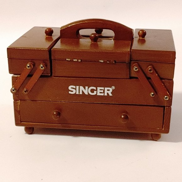 Singer | Storage & Organization | Vintage Singer Small Accordion Wood ...